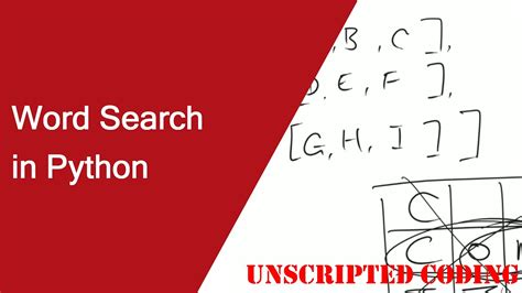Building A Word Search In Python Unscripted Coding Youtube Building A Word Search In Python Unscripted Coding Youtube
