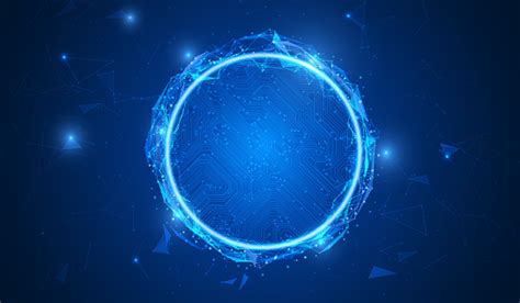 회로 기판 블루 공상 과학 데이터 연결 기술 시스템 서클 미래 프레임 벡터 과학자에 대한 스톡 벡터 아트 및 기타 이미지 과학자 파란색 가상현실 Istock