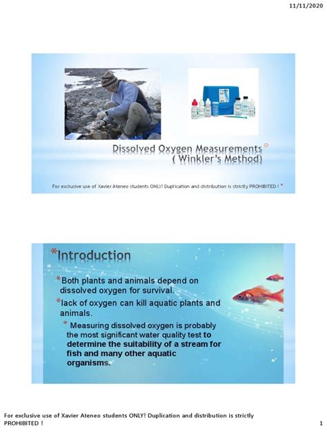 Chem 86l Expt 7 Dissolved Oxygen By Winkler Method Pdf Titration Chemistry