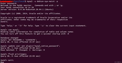 Ubuntu Mysql修改密码时遇到的问题ubuntu Mysql 更改密码无效 Csdn博客
