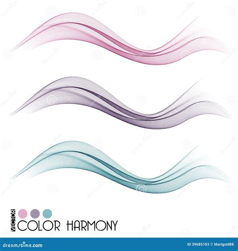 Set Of Color Curve Lines Stock Vector Illustration Of Clean 39685103