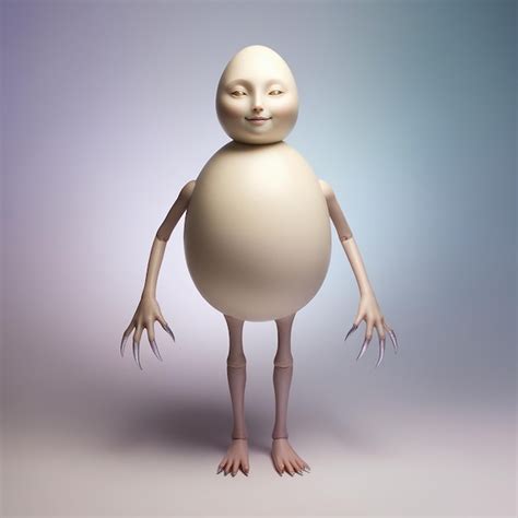 A Smooth Pale Humanoid Figure Premium Ai Generated Image