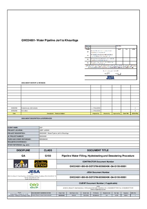 Pdf Pipeline Water Filling Hydrotesting And Dewatering Procedure