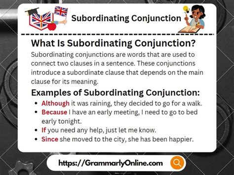Subordinating Conjunction Definitions Rules Examples Subordinating Conjunctions