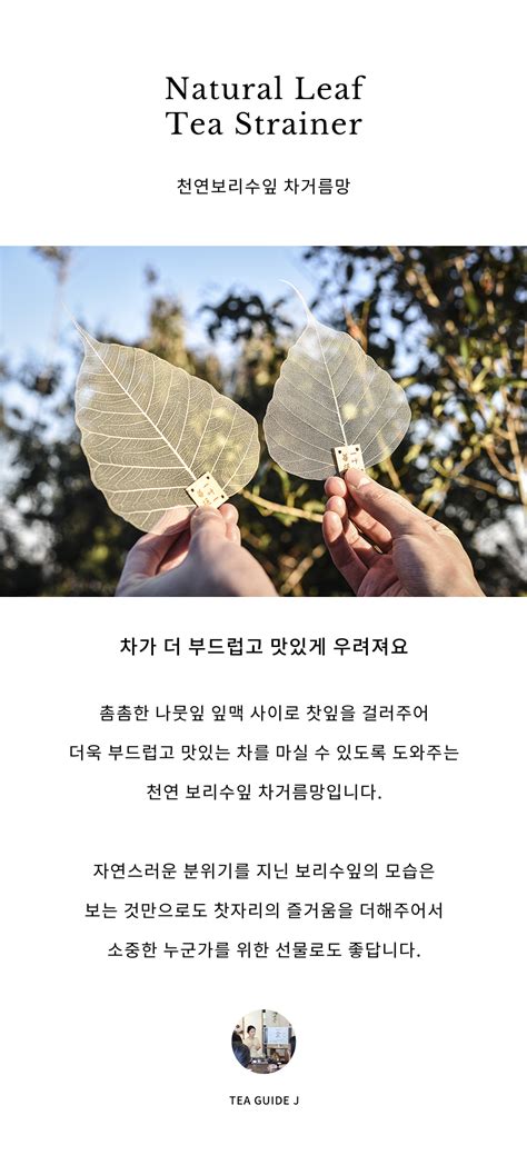 천연보리수잎 차거름망 3장 세트구성 감도 깊은 취향 셀렉트샵 29cm