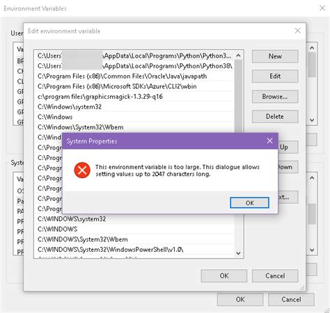 Windows Can T Edit Environment Variables On Win Pro From Start Menu Apps Won T Launch