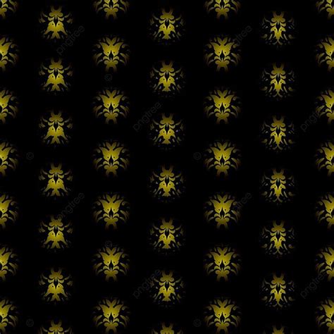 Black And Gold Gothic Repeating Background With Seamless Join Swirl