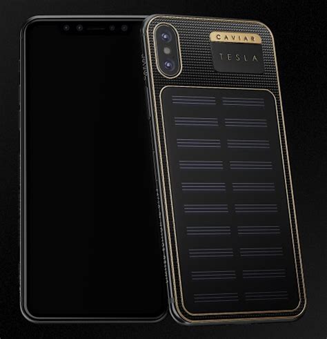 Смартфон iPhone X Tesla оснащен солнечной батареей