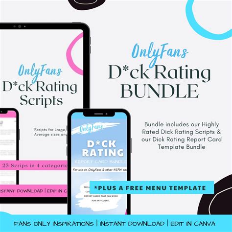 Dick Rating Scripts And Report Card And Menu Bundle Dick Ratings Made Easy Onlyfans Dick Rate