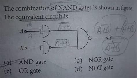 The Combination Of Nand Gates Is Shown In Figure The Equivalent Circuit