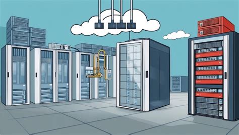 A Vibrant Cloud Computing Data Center With Modern Server Systems Premium AI Generated Image
