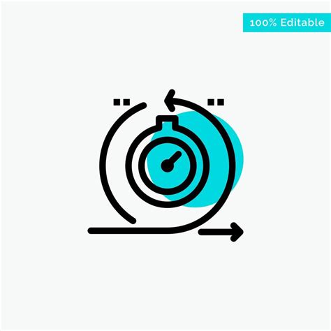 Agile Cycle Development Fast Iteration Turquoise Highlight Circle Point Vector Icon