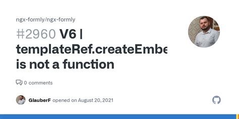 V6 Templaterefcreateembeddedview Is Not A Function · Issue 2960 · Ngx Formlyngx Formly · Github
