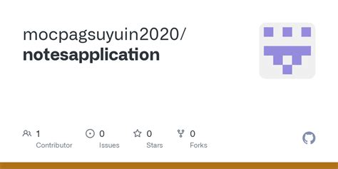 GitHub Mocpagsuyuin Notesapplication