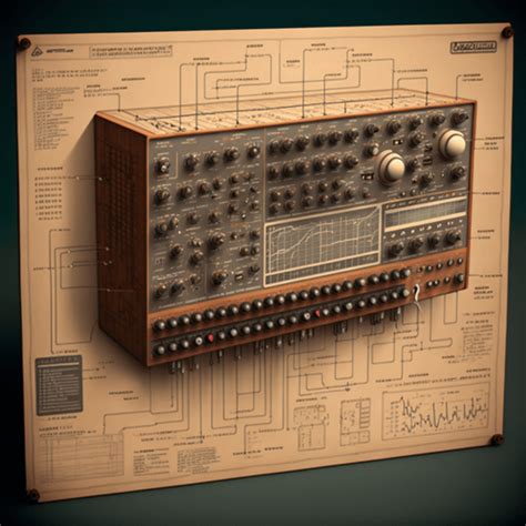 Blueprint Schematics Analog Synthesizer R Midjourney