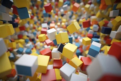 Premium Photo Composition Of 3d Cubes