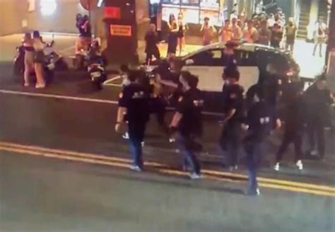 桃园市一夜店有人聚众闹事，警方对空鸣6枪制止