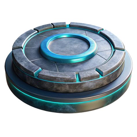 Beautiful Contemporary Teleportation Disc Rotating Platform Cutout Element Professional 57861735 Png
