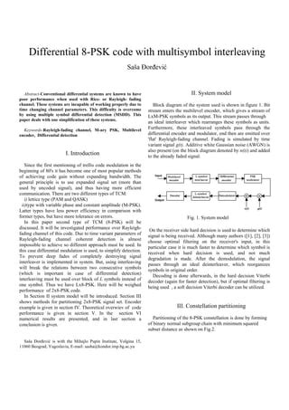 Differential 8 PSK Code With Multisymbol Interleaving PDF
