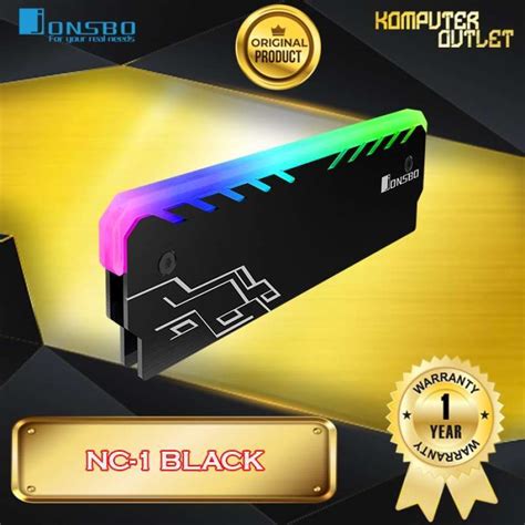 Jual JONSBO NC 1 BLACK RAM MODULE HEATSINK RGB BLACK RAM HEATSINK