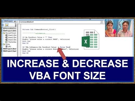 INCREASE DECREASE VBA FONT SIZE Excel VBA How To Make The Font