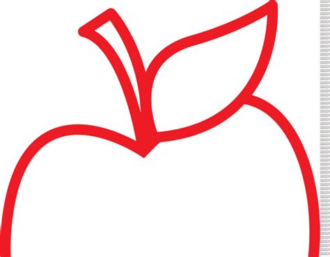 红色线条苹果矢量图素材 包站长
