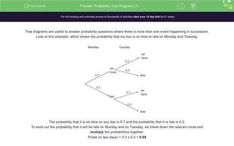 Tree Diagram Worksheet Pdf With Answers