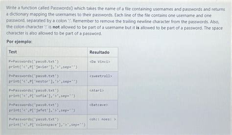 Solved Write A Function Called Passwords Which Takes The