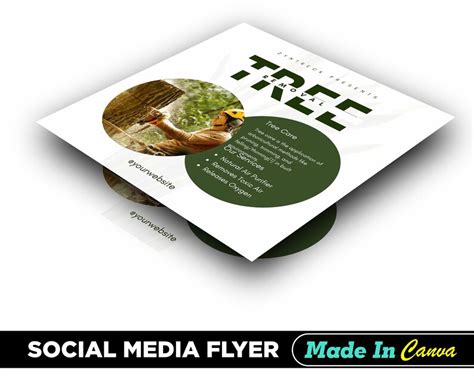 Tree Removal Flyer DIY Canva Tree Removal Flyer Template 2022 Editable Canva Social Media Size
