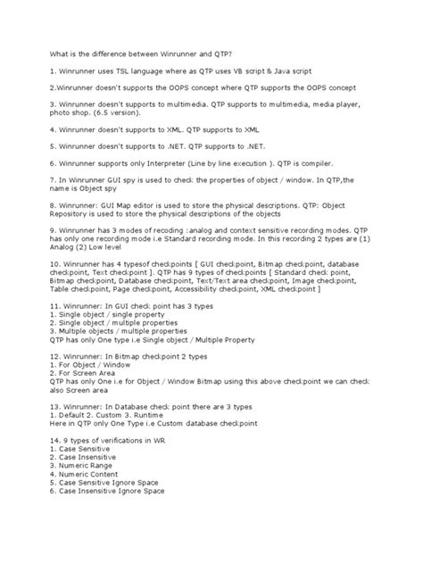 Pdf What Is The Difference Between Winrunner And Qtp Dokumentips