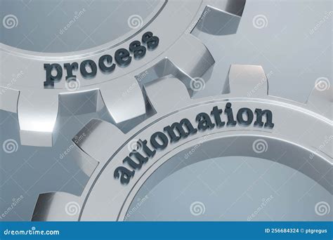 Process Automation Is On Cogwheels Stock Illustration Illustration Of