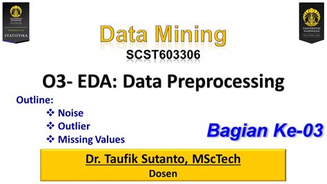 Data Mining 03 Data Preprocessing Bagian Ke 03 Youtube