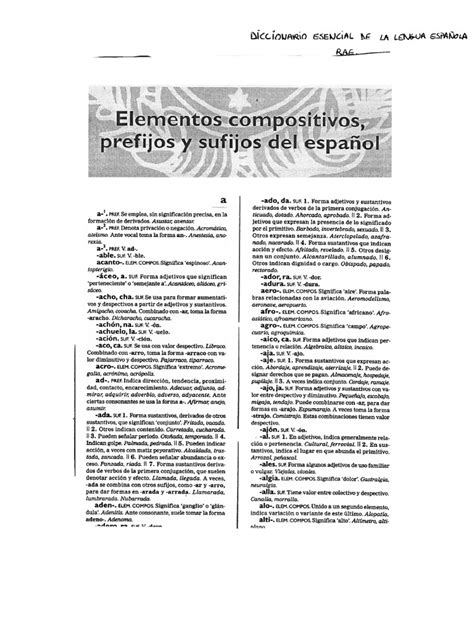 Lista De Afijos Pdf Adjetivo