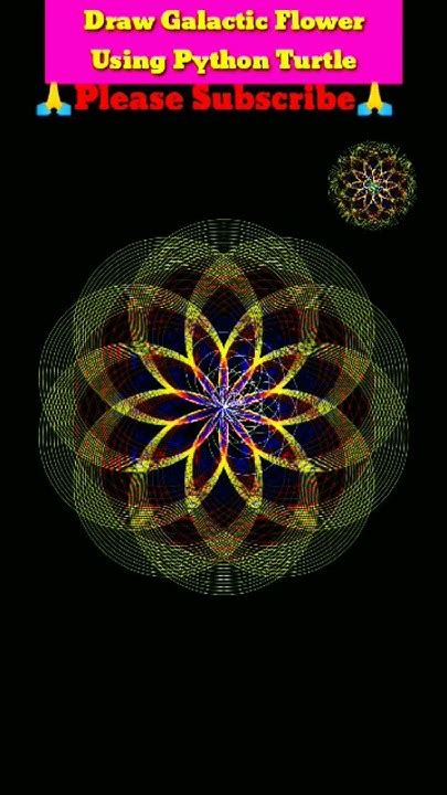 Draw Galactic Flower Using Python Turtlehow To Draw Flower In Pythonshorts Youtubeshorts