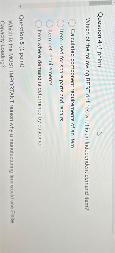 solved question 4 1 ﻿point which of the following best
