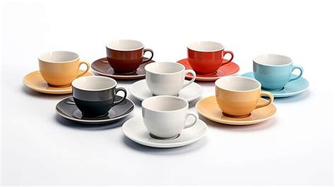 Premium Ai Image Character Arranging Coffee Cups On Saucers