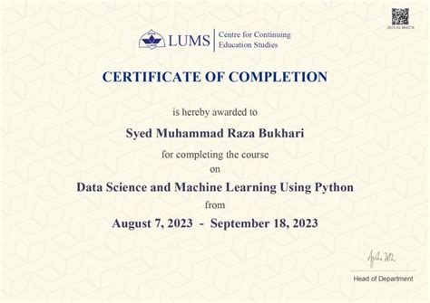 Syed Muhammad Raza Bukhari On Linkedin Datascience Lums
