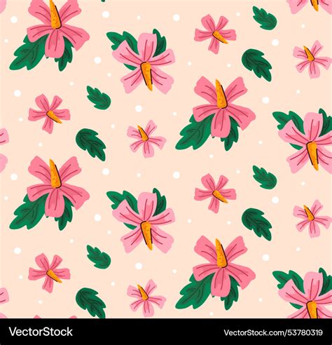 Flower Seamless Pattern Repeating Design Element Vector Image