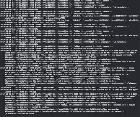 ios xcode 11 2 swift 13 2 an ssl error has occurred and a secure