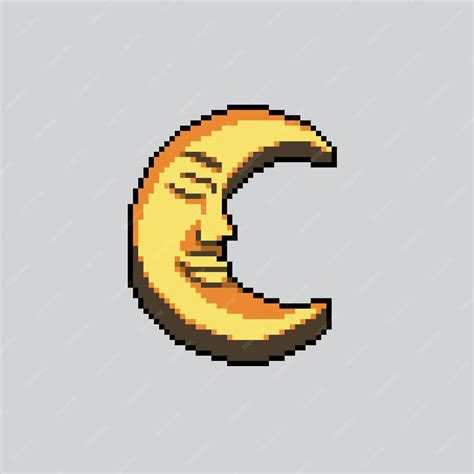 Premium Vector Pixel Art Illustration Space Moon Pixelated Moon Space Moon Satellite Pixelated
