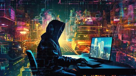 Premium Photo Anonymous Hacker In Front Of His Computer Digital Crime