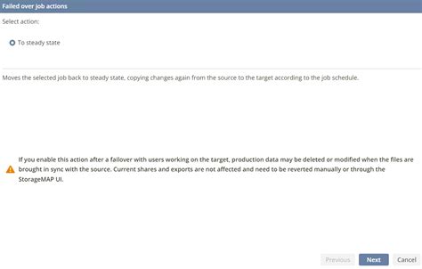 Start A Reverse Replication Dell Powerflex File Replication Using