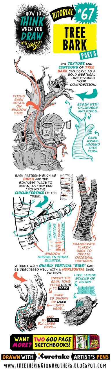 See Below For Today S Tutorial Which Looks At How To THINK When You Draw TREE BARK I Recommend