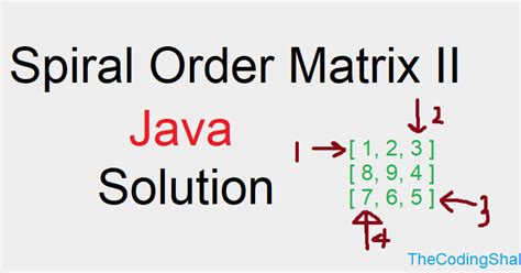 spiral order matrix ii the coding shala