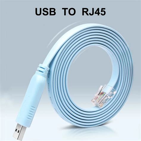 1 8 Meter Usb To Rj45 Console Cable Rs232 Serial Adapter For Cisco Router Rj 45 8p8c Converter