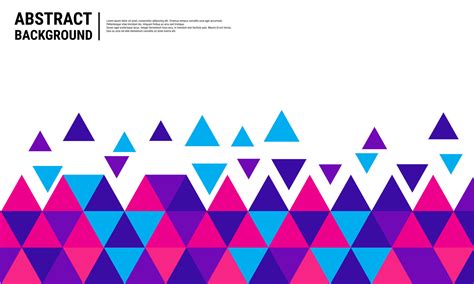 Template With Colorful Triangle Pattern At Each Corner Position With White Space Modern