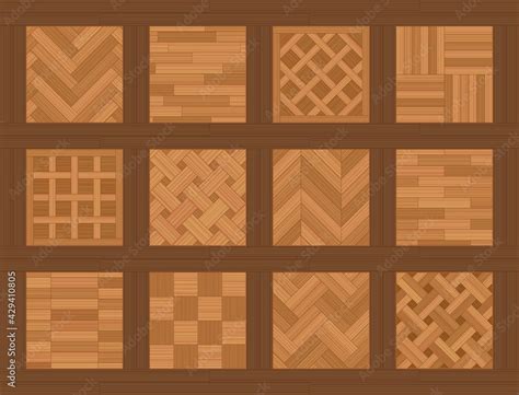 Parquet Floor Samples Chart With Common Parquetry Patterns Most