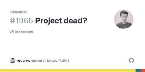 Project Dead · Issue 1965 · Axiosaxios · Github