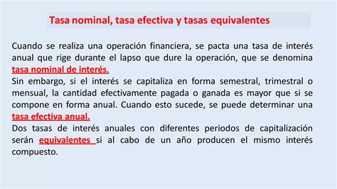 Interes Efectivo Equivalente Nominal Ppt