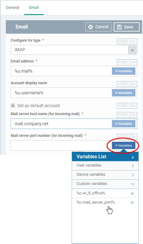 Create And Manage Custom Variables Web Analytics Security Manager Endpoint Manager